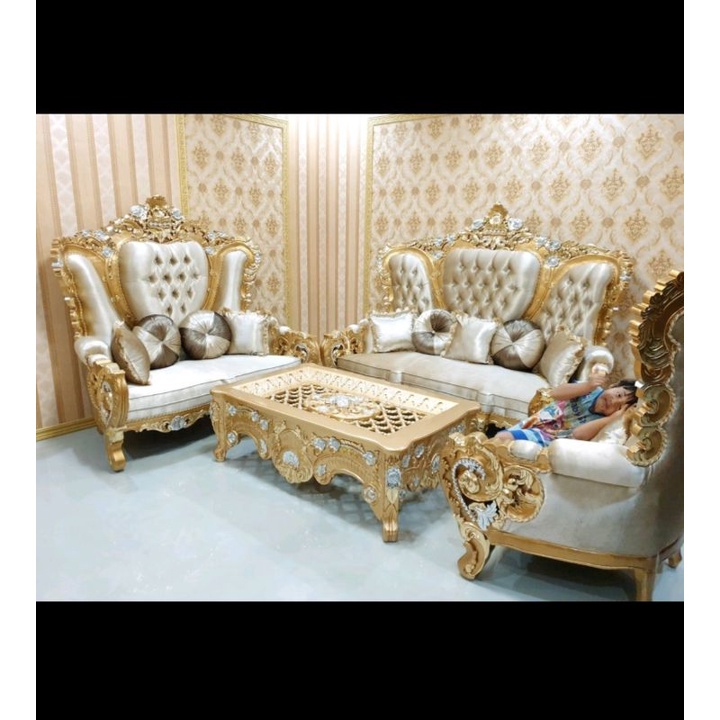 Jual kursi tamu royal klasik sofa bellagio ramayana jati mewah mebel ...