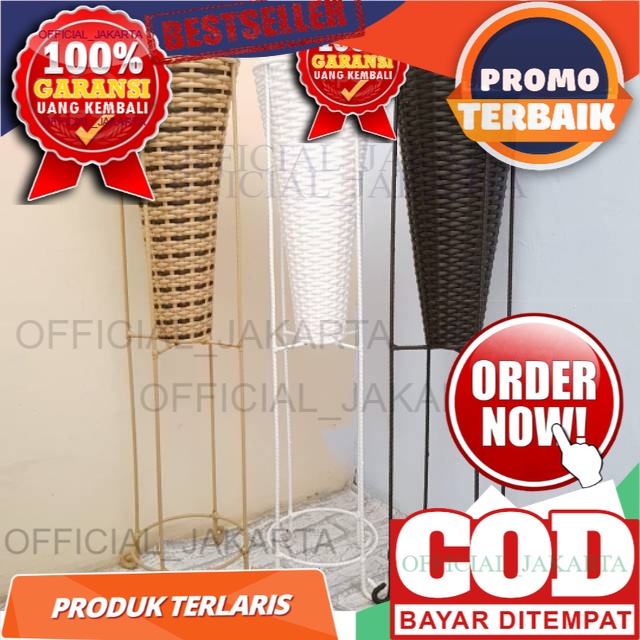 Jual BESI 8MM STANDING POT TINGGI 80 CM DIAMETER 18CM RAK BESI TANAMAN ...