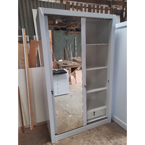 Jual lemari baju minimalis finising pvc shet full kaca | Shopee Indonesia