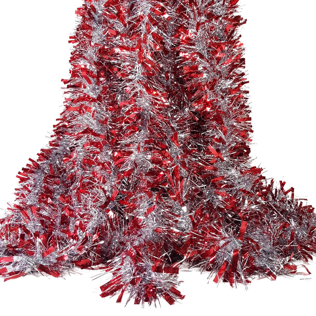 Jual OKB Slinger Polos Besar Padat Silver 2 Meter Rumbai Tinsel Garlan ...