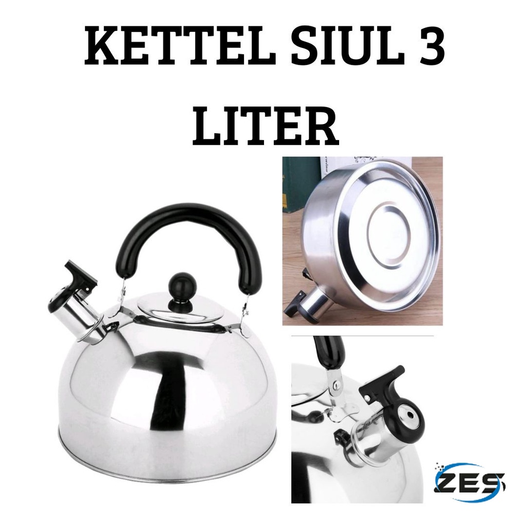 Jual HKA3 - Teko Bunyi Siul 3 Liter Teko Ceret Stainless Steel | Shopee Indonesia