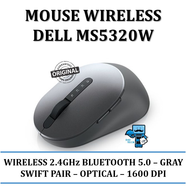 Jual Dell Wireless Mouse MS5320W - Titan Gray | Shopee Indonesia