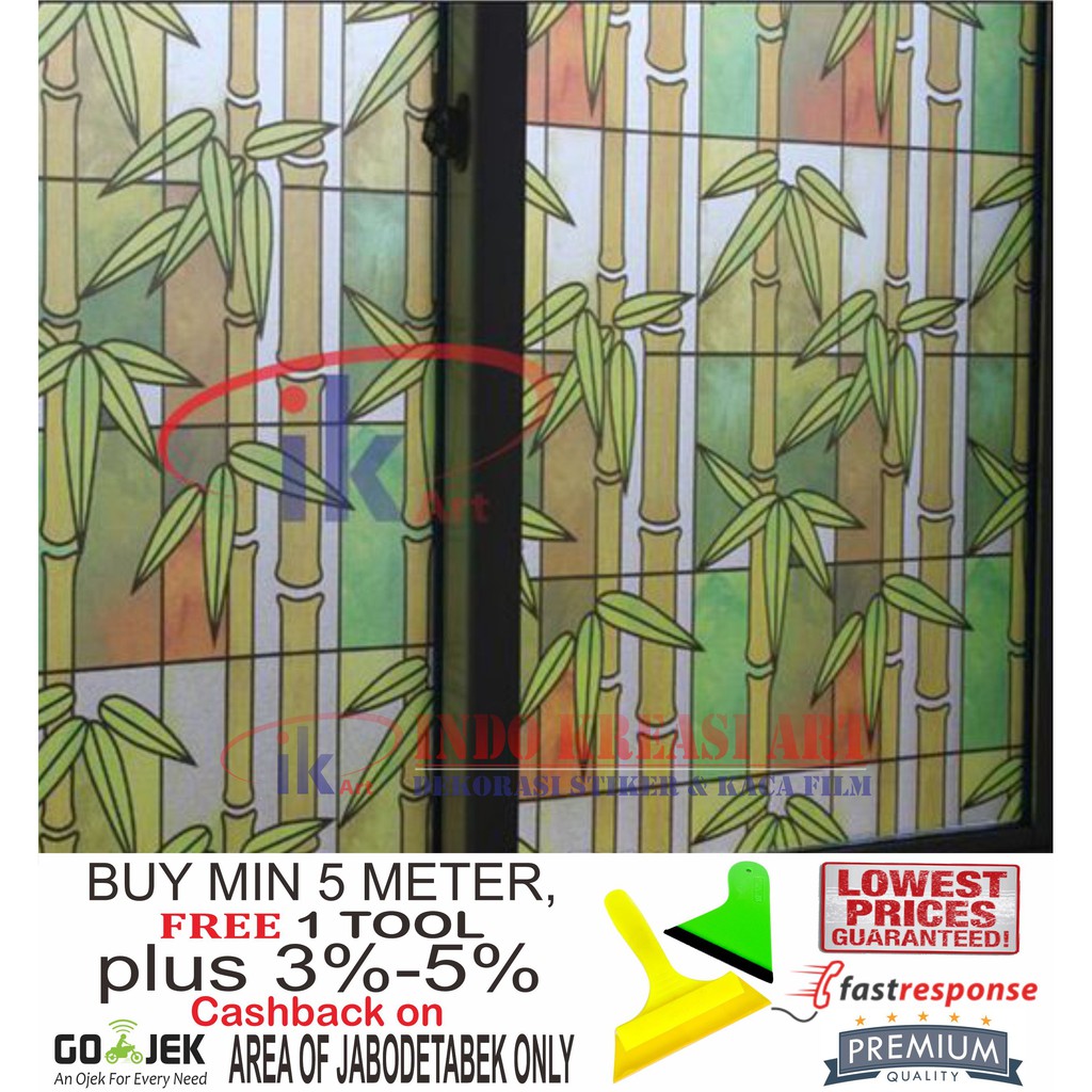 Jual STIKER KACA STICKER KACA MOTIF BAMBU WARNA 122 KACA FILM MOTIF ...