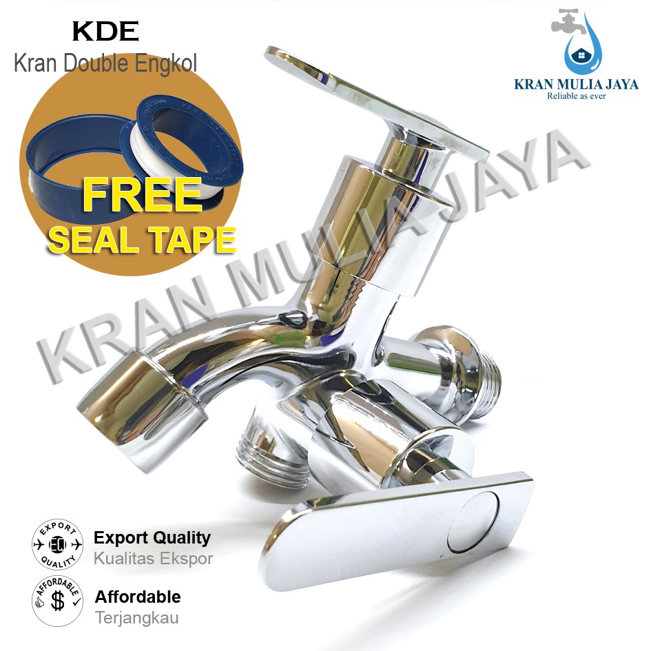 Jual Kran Engkol Doubel / Kran SHOWER + Kran Bak Mandi / Double Faucet ...