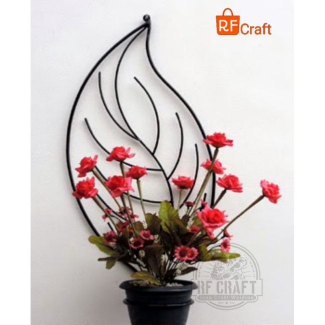 Jual HIASAN DINDING TEMPAT POT BUNGA BESI | Shopee Indonesia