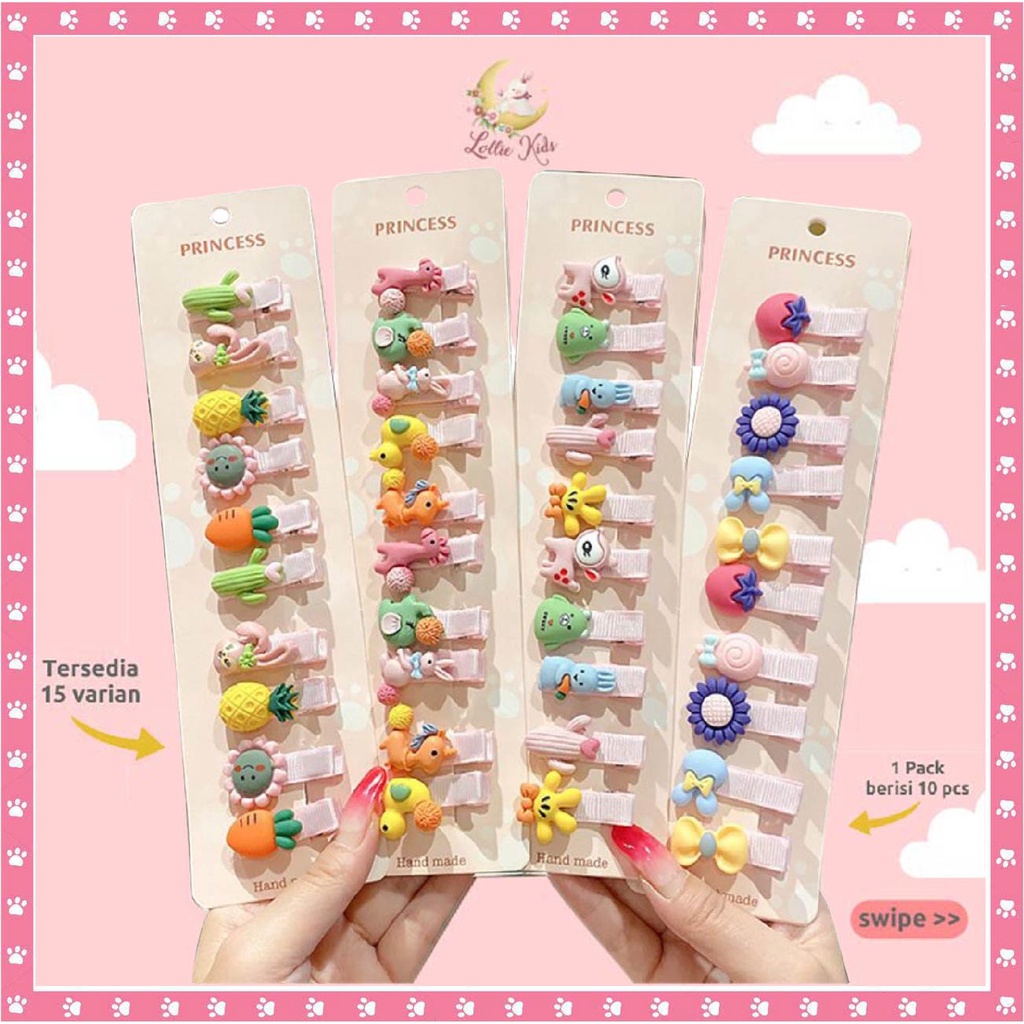 Jual 10 PCS / SET JEPIT RAMBUT ANAK LUCU / JEPITAN AKSESORIS RAMBUT ...