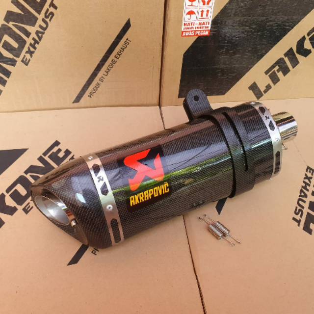 Jual KNALPOT RACING AKRAPOVIC EVO FULL CARBON FIBER SILENCER ONLY ...