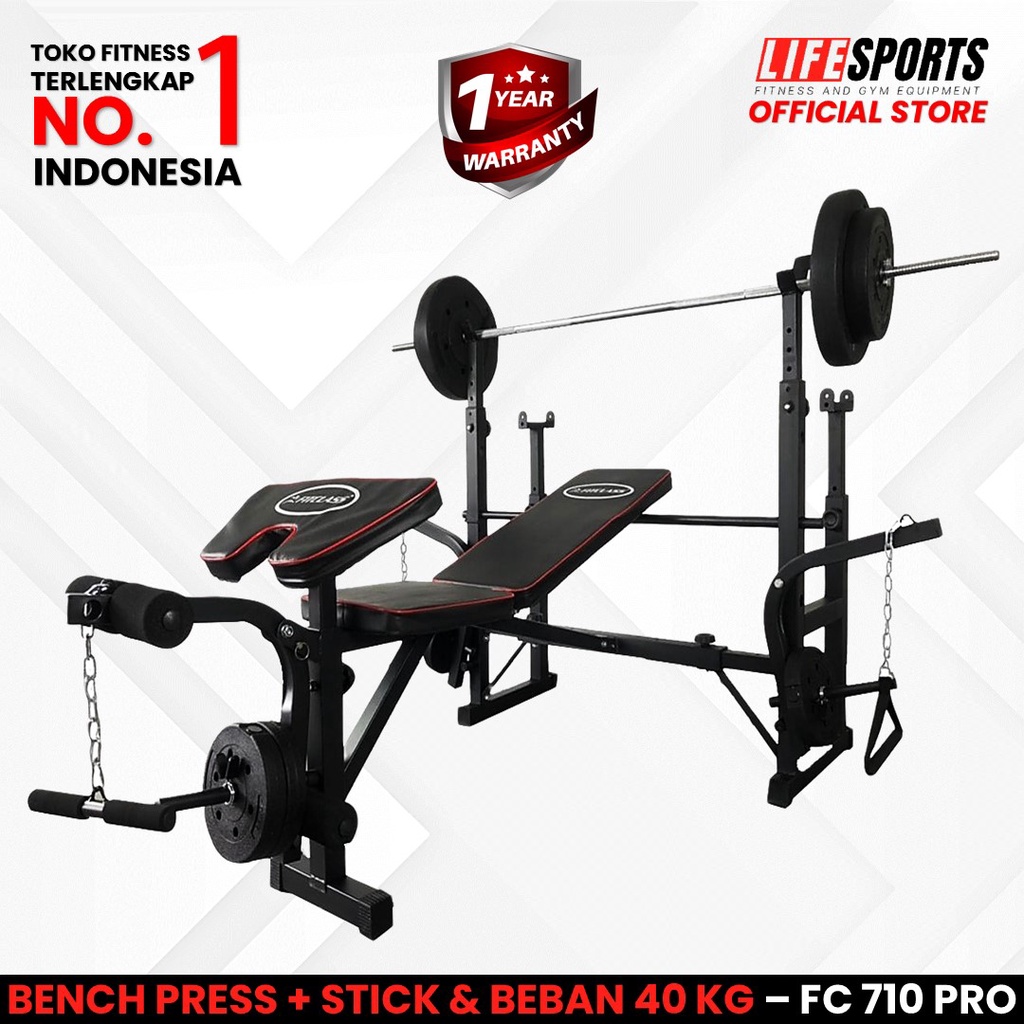 Jual LIFESPORTS - New Alat Olahraga Fitness Gym Bench Press FC 710 PRO ...