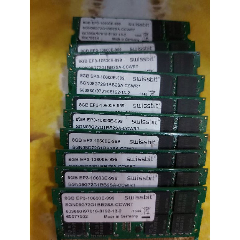 Jual Ram Laptop Server 8GB EP3 10600E swissbit | Shopee Indonesia