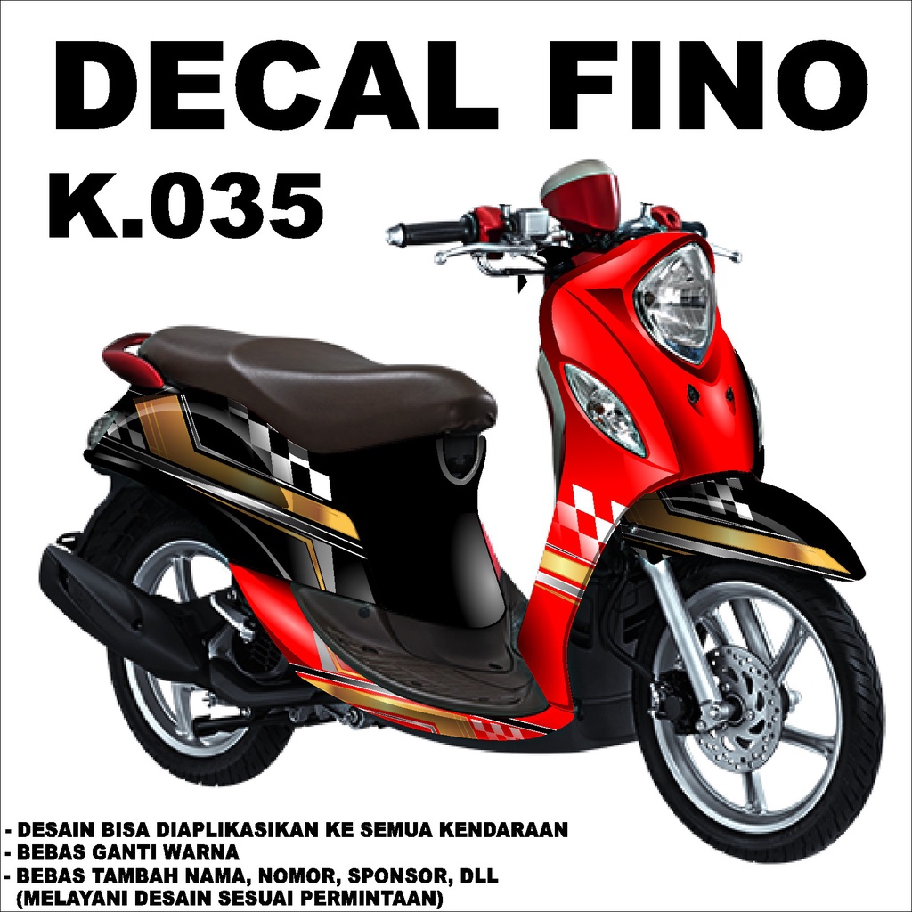 Jual Stiker Fino Decal Full Body motor Fino k.035.DFS | Shopee Indonesia