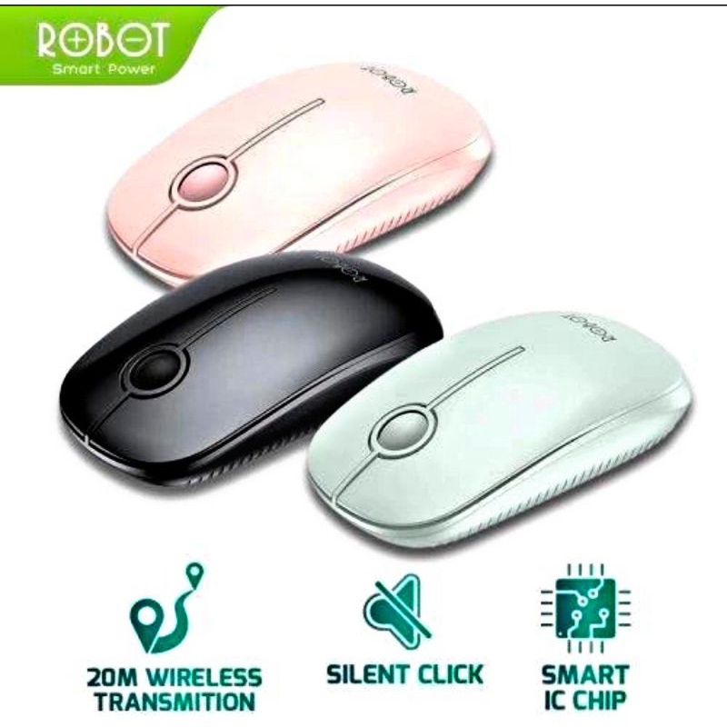 Jual Wireless Mouse ROBOT M330 / Mouse Tanpa Kabel / Mos komputer ...