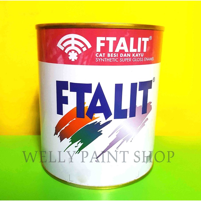 Jual kayucat- ftalit doff/ semi gloss / cat kayu besi hitam & putih 1kg ...