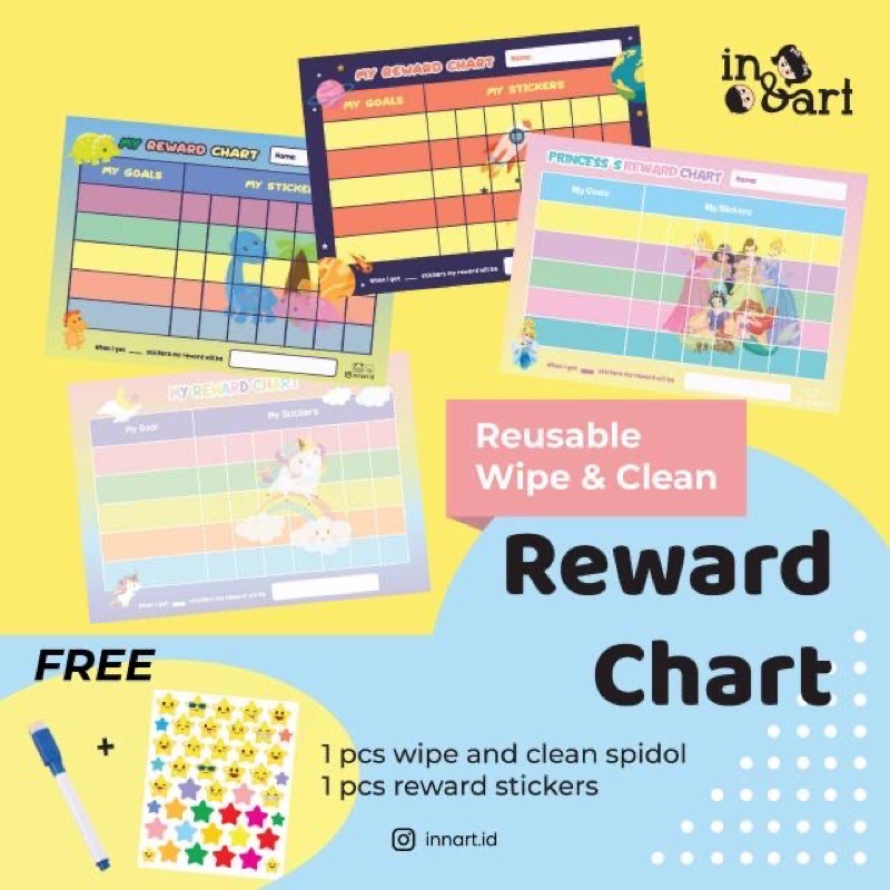 Jual REWARD CHART ANAK RESPONSIBILITY CHART PAPAN REWARD STICKER ...