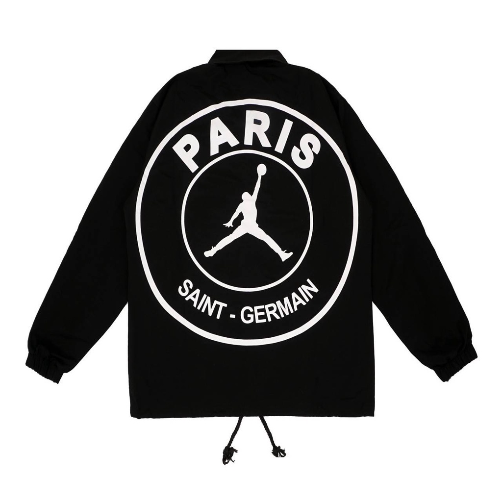 Jual JAKET COACH WINDBREAKER JORDAN X PSG LOGO BLACK | Shopee Indonesia