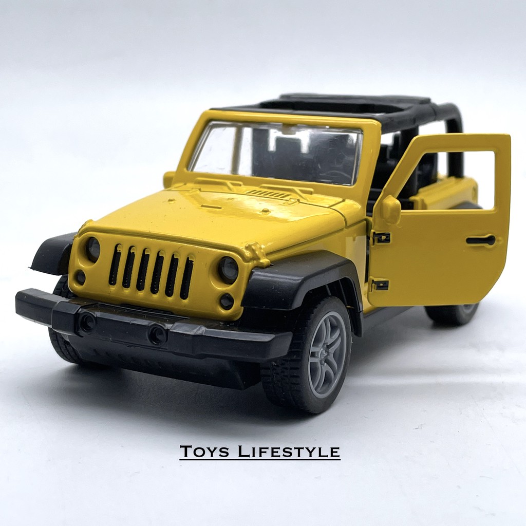 Jual Toy Addict Diecast - Jeep Wrangler Rubicon (Yellow) | Shopee Indonesia