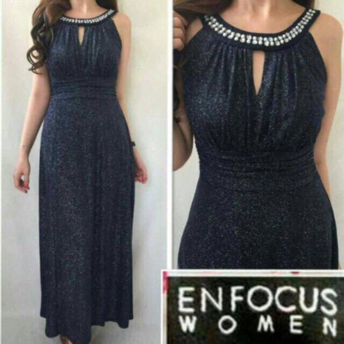 Jual Baju branded enfocus glitery dress party original premium dress ...