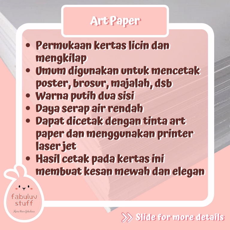 Jual Kertas Art Paper 100 120 150 gsm F4 A4 | Shopee Indonesia