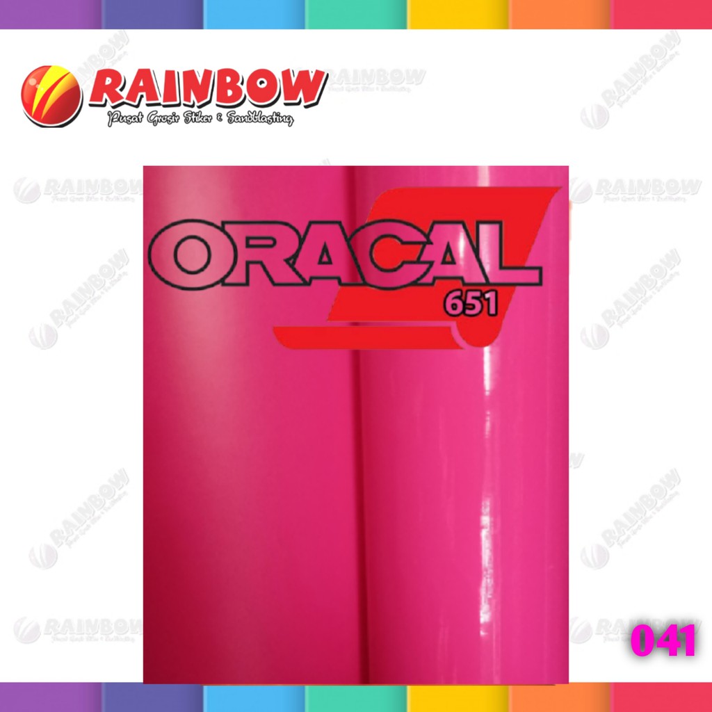 Jual Stiker / Sticker ORACAL 651 041 Pink MATTE | Rainbow Stiker ...