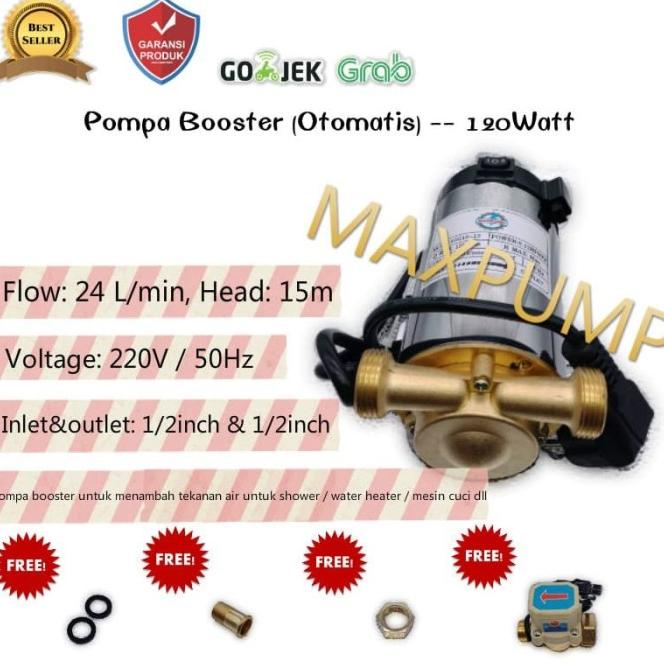 Jual Mesin Pompa Air Booster Auto Booster Pump 120W Pompa Dorong ...