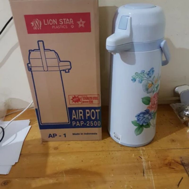 Jual Termos air pot air panas pencet vakum 2,5 liter lion star ( PAP 2500) | Shopee Indonesia