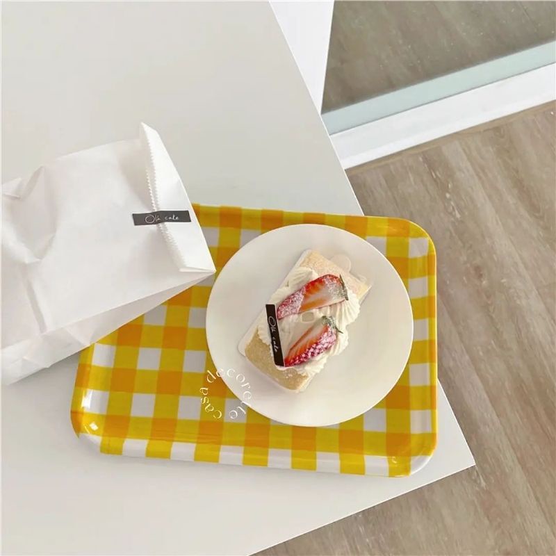 Jual NINNA | tray kuning nampan kuning yellow tray aesthetic tray korea ...