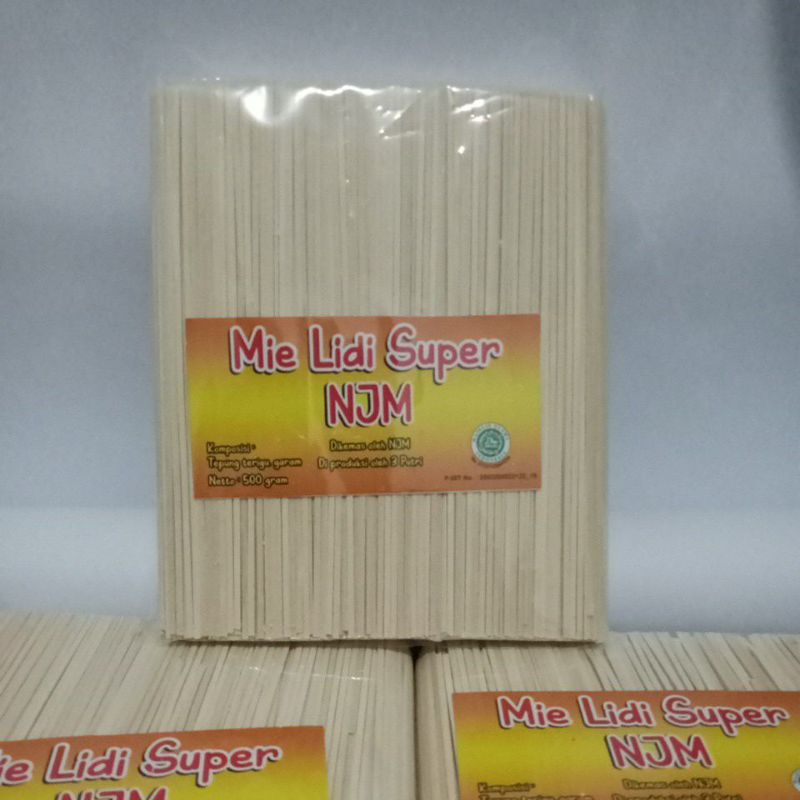 Jual Mi Lidi Mie Lidi Super NJM Mentah 500gr | Shopee Indonesia