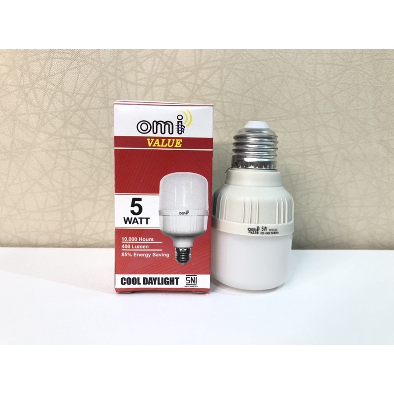 Jual Bola Lampu OMI VALUE 5 Watt - Cahaya Putih ( OP-5W ) | Shopee Indonesia