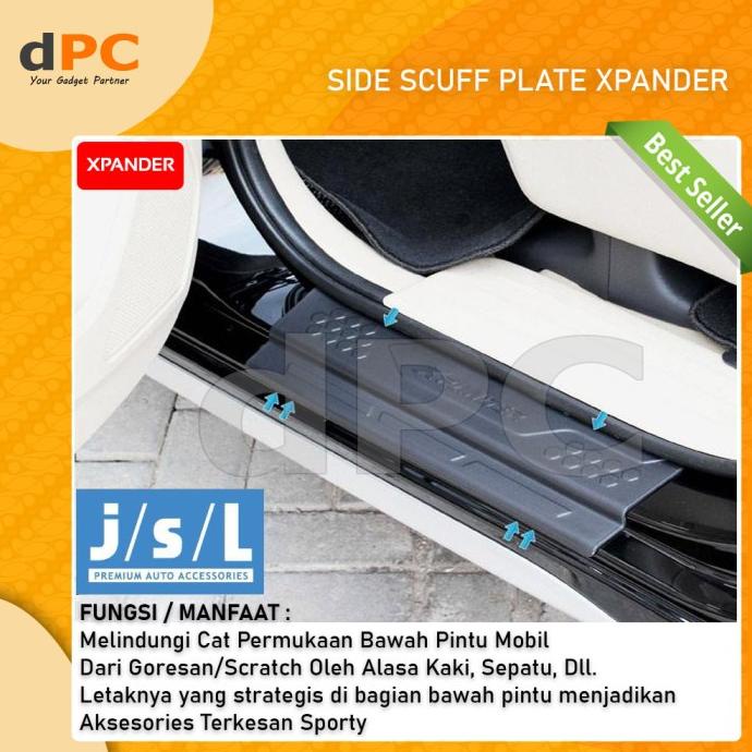 Jual Side Scuff Plate Mitsubishi Xpander Sill Plate Samping Hitam Black ...