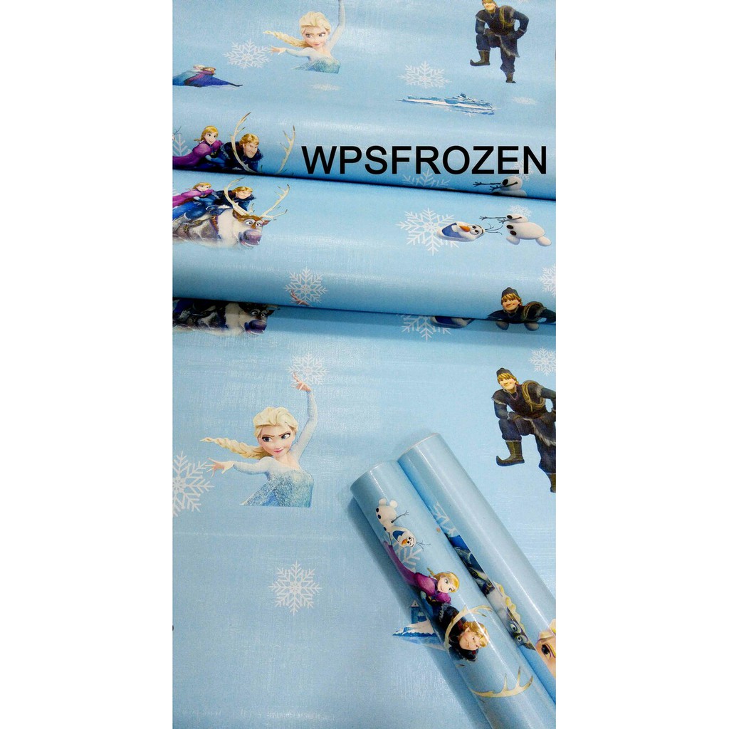 Jual WALLPAPER STIKER KAMAR FROZEN ELSA BIRU WPSFROZEN WALPAPER ...
