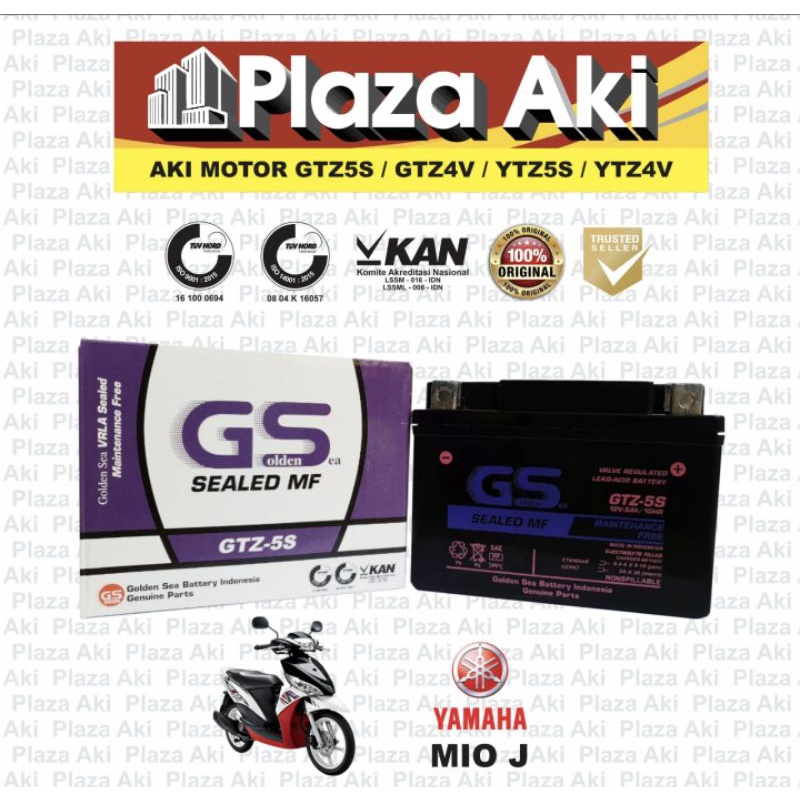 Jual Aki Motor Kering Yamaha Mio J GTZ5 GTZ5S GTZ-5S GTZ 5S Golden Sea Accu Kering MF | Shopee ...