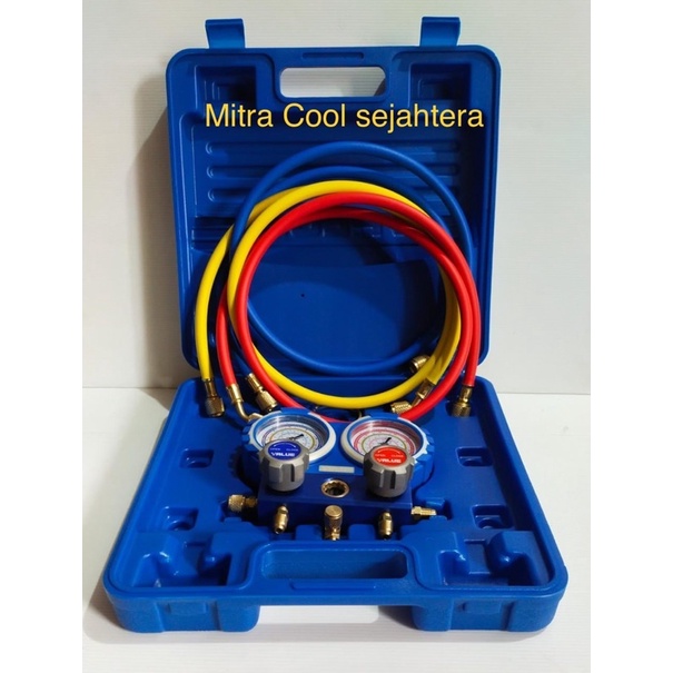 Jual Manifold AC value R22 , R134 box VMG 2 Analizer TESTING METER ...