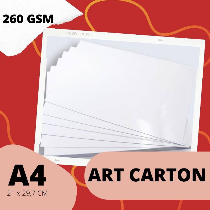 Jual Kertas ART Carton 260 GSM A4 21 x 29,7 CM | Shopee Indonesia