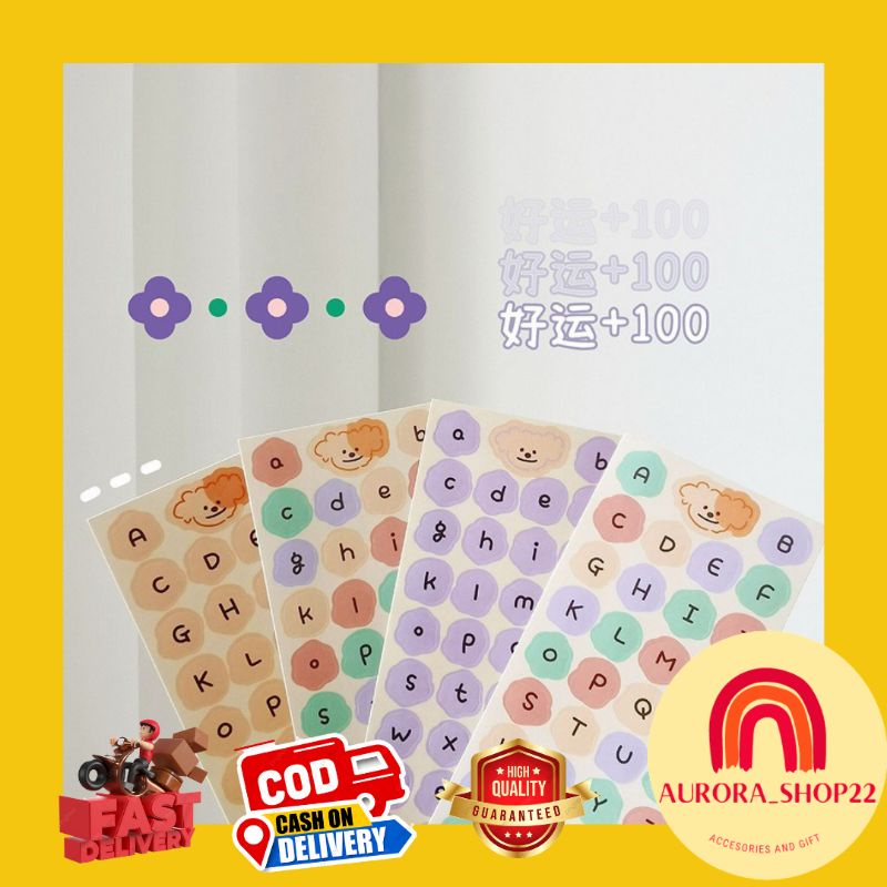 Jual [COD] STIKER DESAIN HURUF STIKER ABJAD HURUF LUCU CUTE GAYA KOREA ...