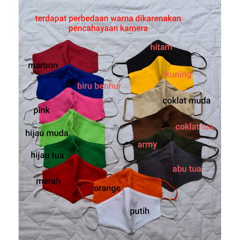 Jual masker kain earloop premium ( model sritex ) | Shopee Indonesia