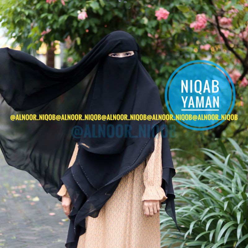Jual Niqob yaman long cadar alnoor niqob niqab yemen nikob cantik nikop ...