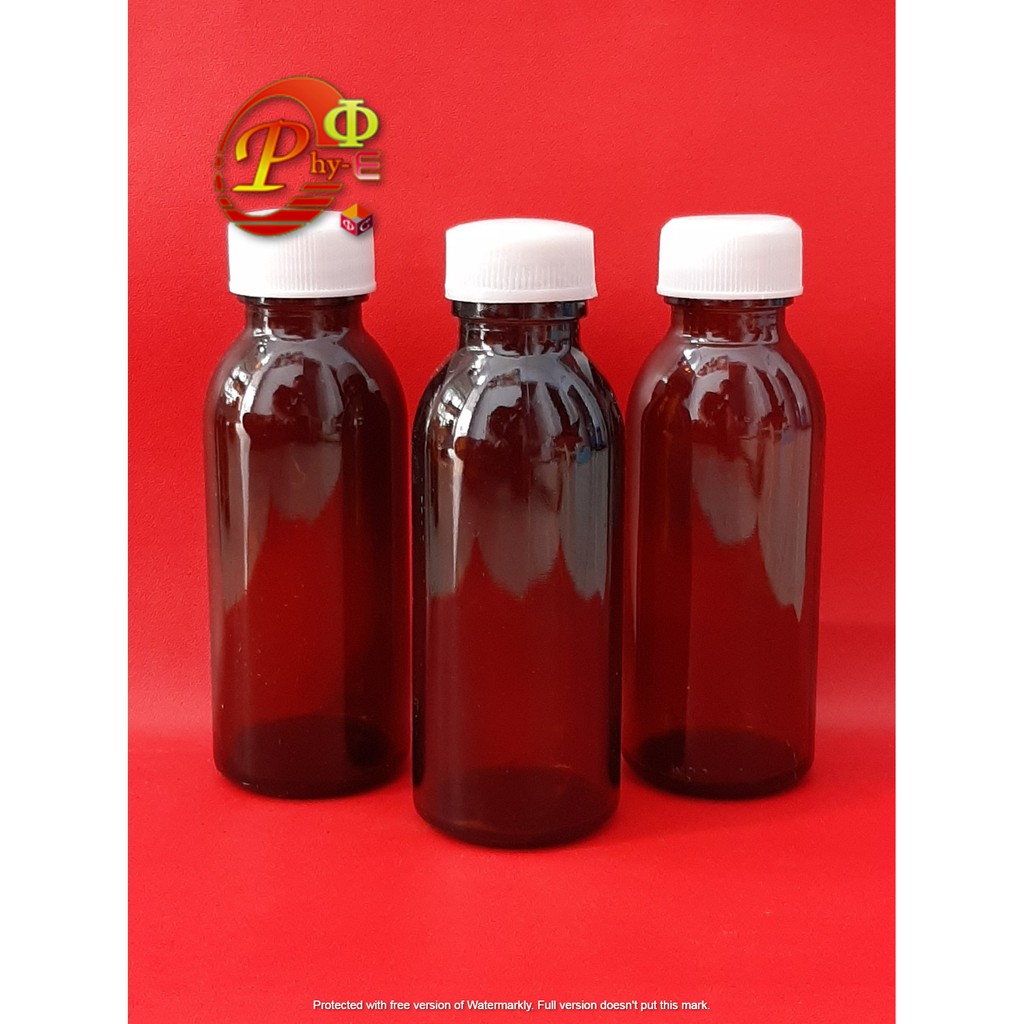 Jual Botol Sirup 100ml / Botol Sirup Coklat 100ml / Botol Sirup Kaca Amber Coklat / Botol Sirup ...