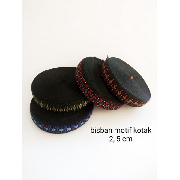 Jual bisban webbing motif kotak uk 2, 5 cm | Shopee Indonesia