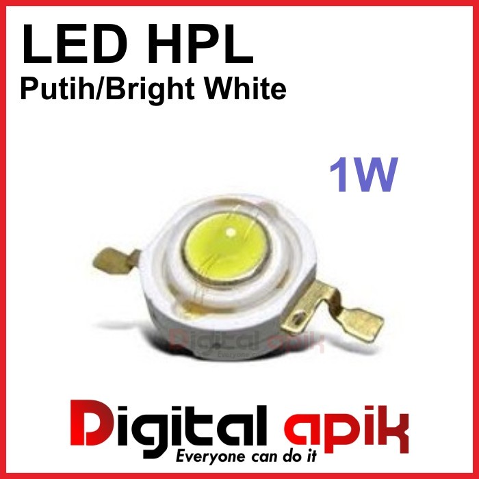 Jual LED HPL Bright White Putih Terang High Power LED 1W Bead 1 Watt ...