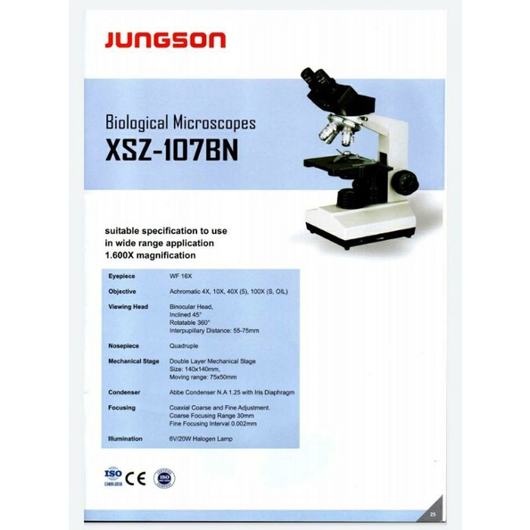 Jual Microskop Jungson XSZ-107BN / Biological Microscopes / mikroskop ...