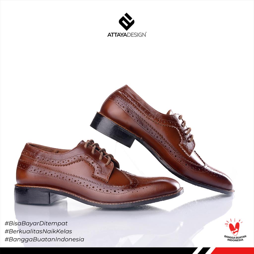 Jual Attaya Design Sepatu Pantofel Pria Formal Kerja Kantor Kulit Asli ...