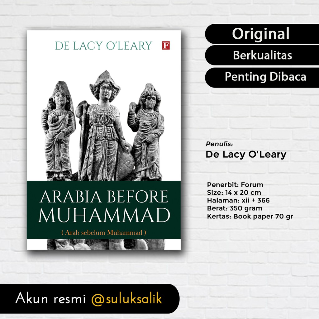 Jual Buku ARABIA BEFORE MUHAMMAD - De Lacy O'Leary | Shopee Indonesia