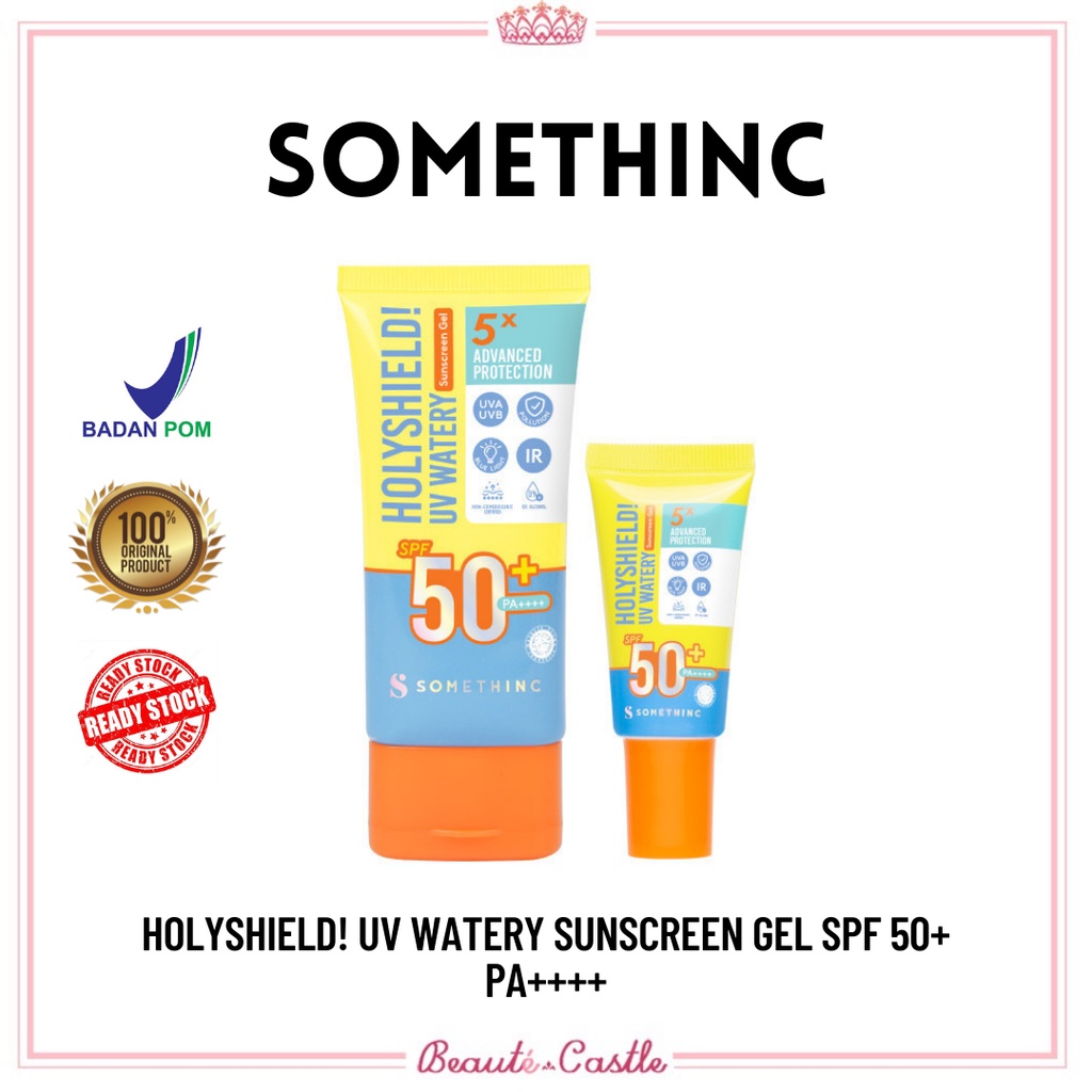 Jual SOMETHINC Holyshield! UV Watery Sunscreen Gel SPF 50+ PA ...