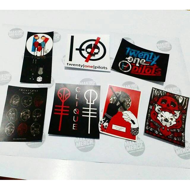 Jual STICKER VINIL MUSIC BAND ARTIST TWENTY ONE PILOTS | Shopee Indonesia