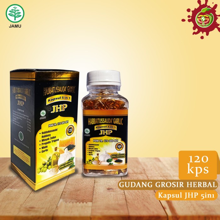 Jual RAMBUT-VITAMIN-SUPLEMEN- KAPSUL HABBATUSSAUDA PLUS GARLIC 5IN1 JHP ...