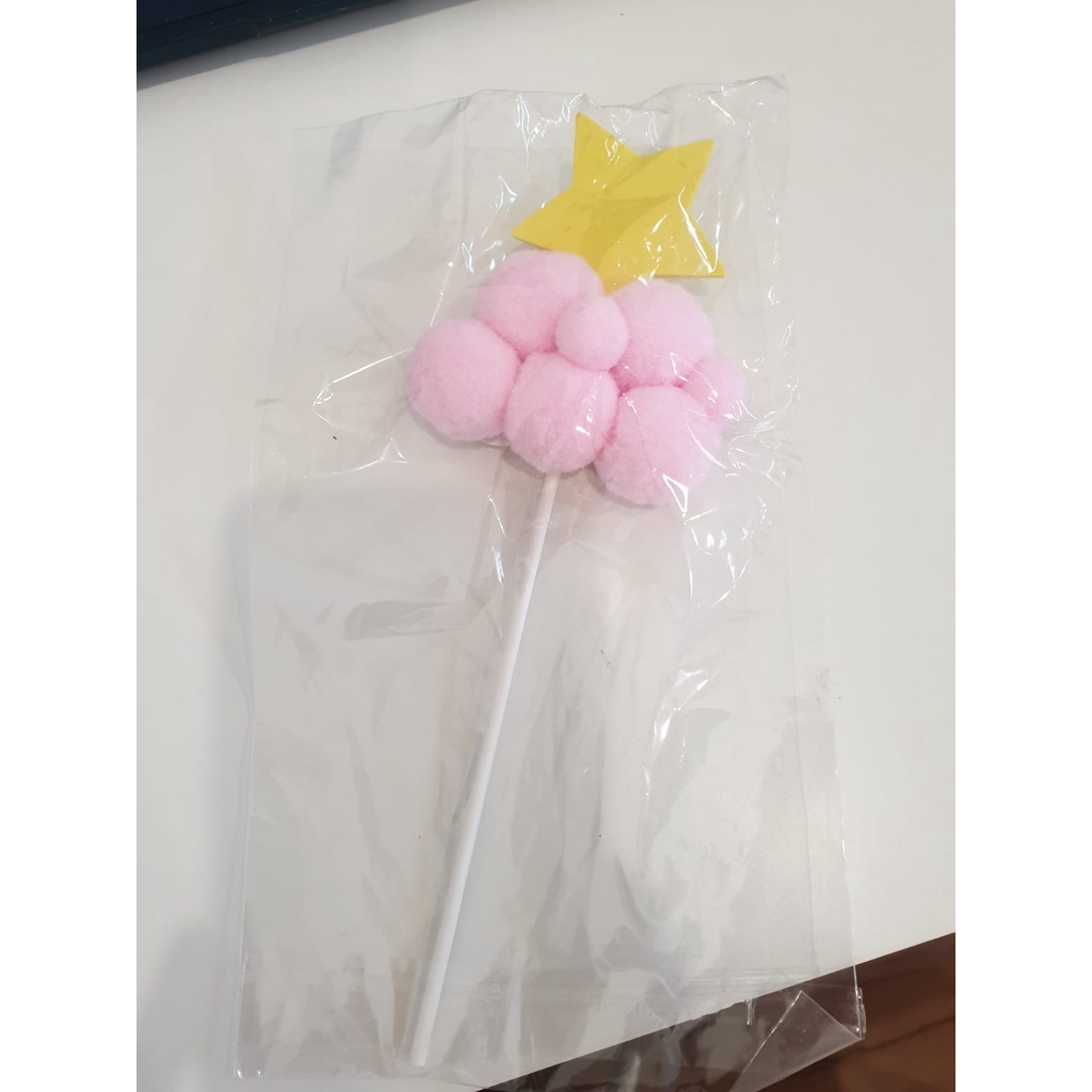 Jual Cake Topper Pom Awan&Bintang - Dekorasi Kue Ulang Tahun | Shopee ...