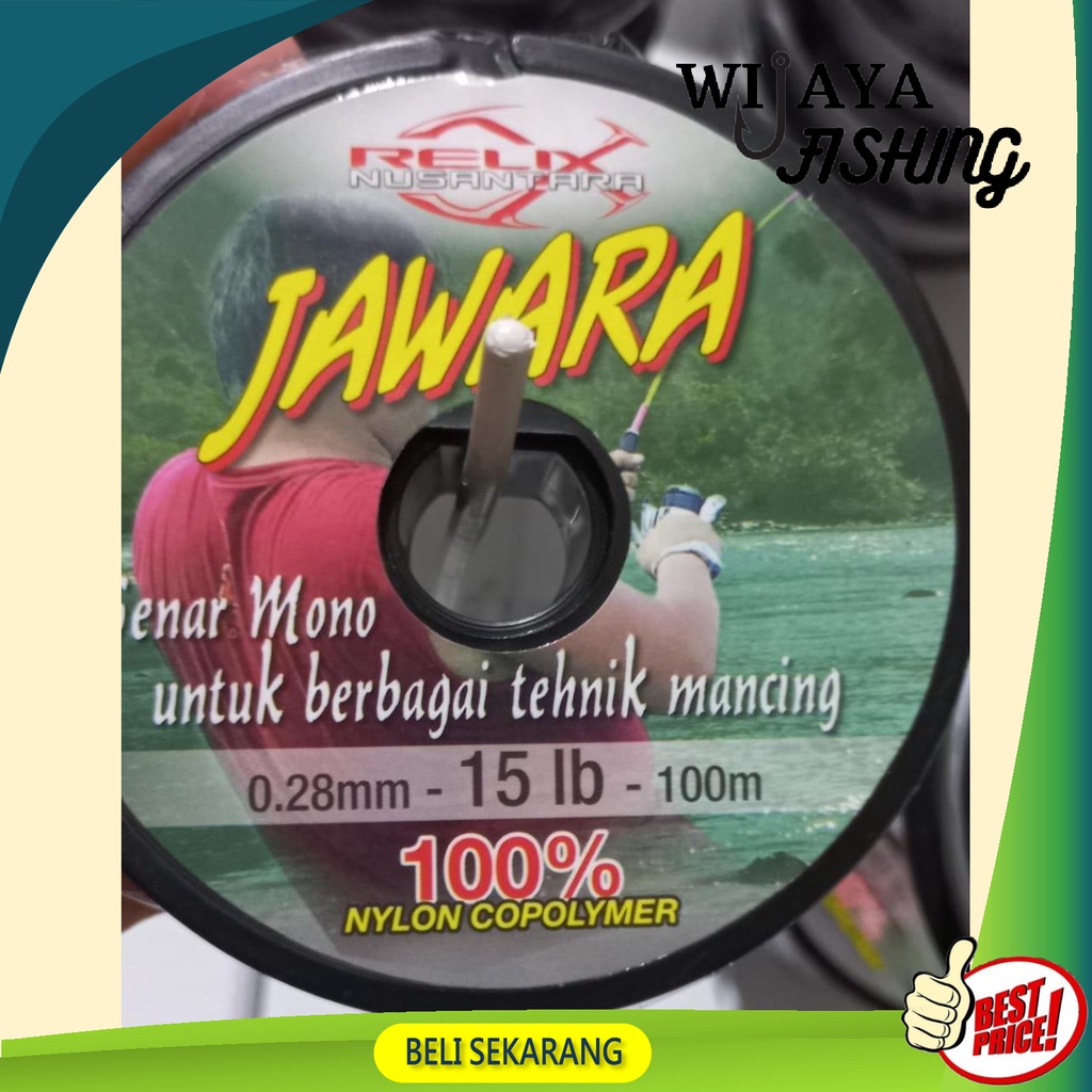 Jual Senar Pancing Jawara 100m connecting 10 roll Relix nusantara CLEAR ...