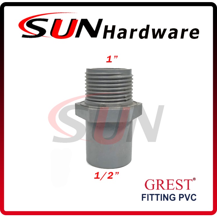Jual Sok Drat Luar 1 x 1/2 Inch Grest Sambungan Fitting Pipa Sdl Socket ...