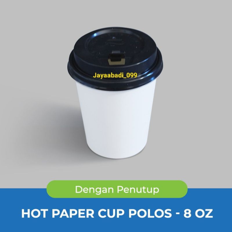 Jual Hot Paper Cup / Gelas Kertas Minuman Panas 8 oz (240 ml) + Lid/Tutup | Shopee Indonesia