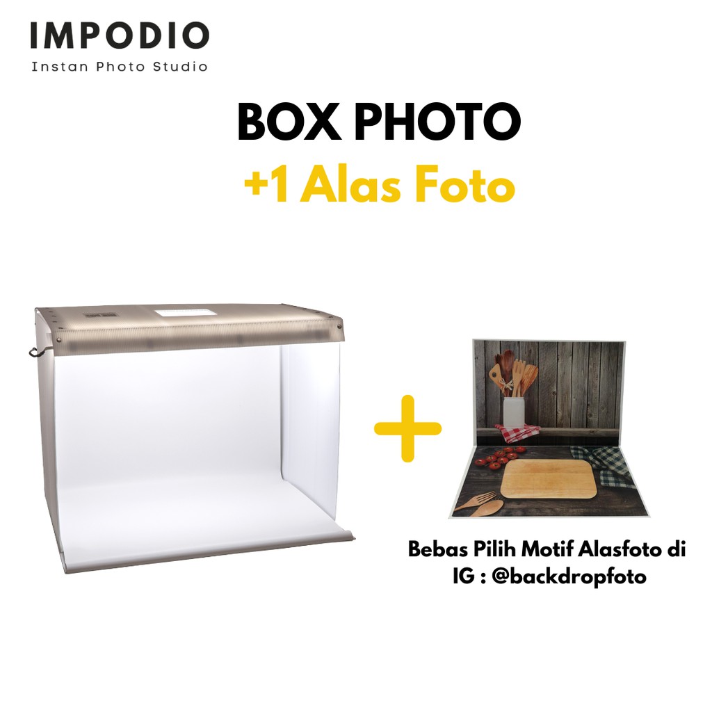 Jual IMPODIO Mini Studio Box Photo Paket dengan Background motif Ukuran ...