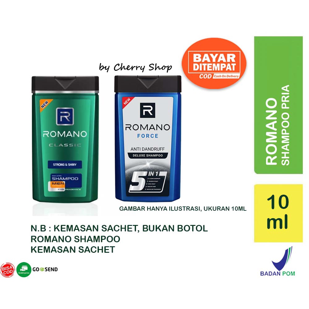 Jual [10ML] [BPOM] Romano Shampoo Pria Anti-Dandruff Force | Anti ...